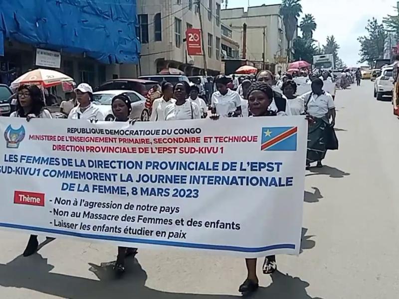 RDC- journée internationale des femmes: à Bukavu, les femmes ont manifesté pour dire non à l ...